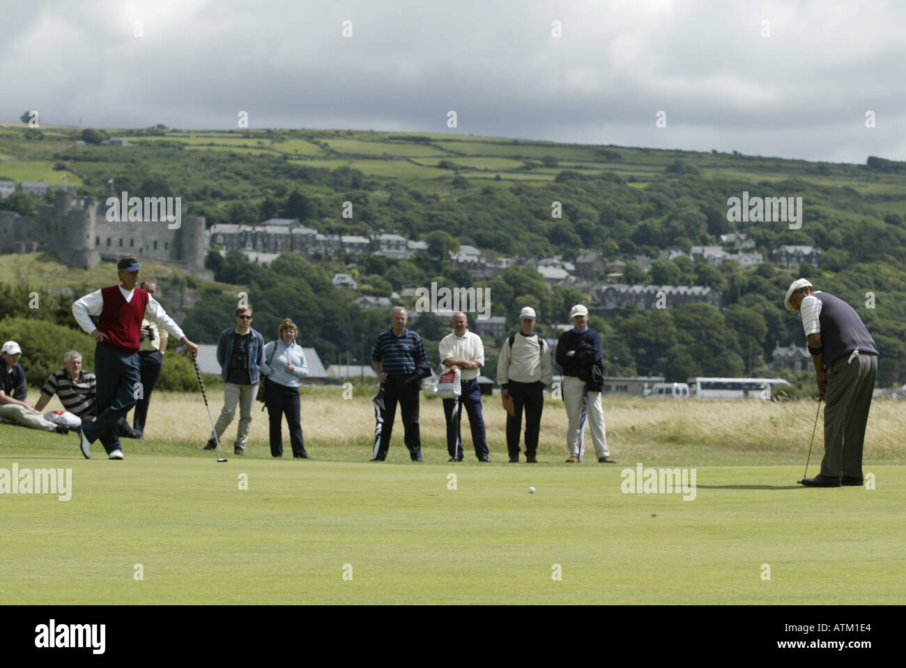 Competitor Playing 2004 Seniors Open Championship Harlech Castle Royal ...