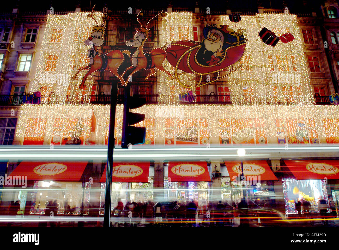 Hamleys Toy Store Regent Street Christmas lights display Stock Photo ...