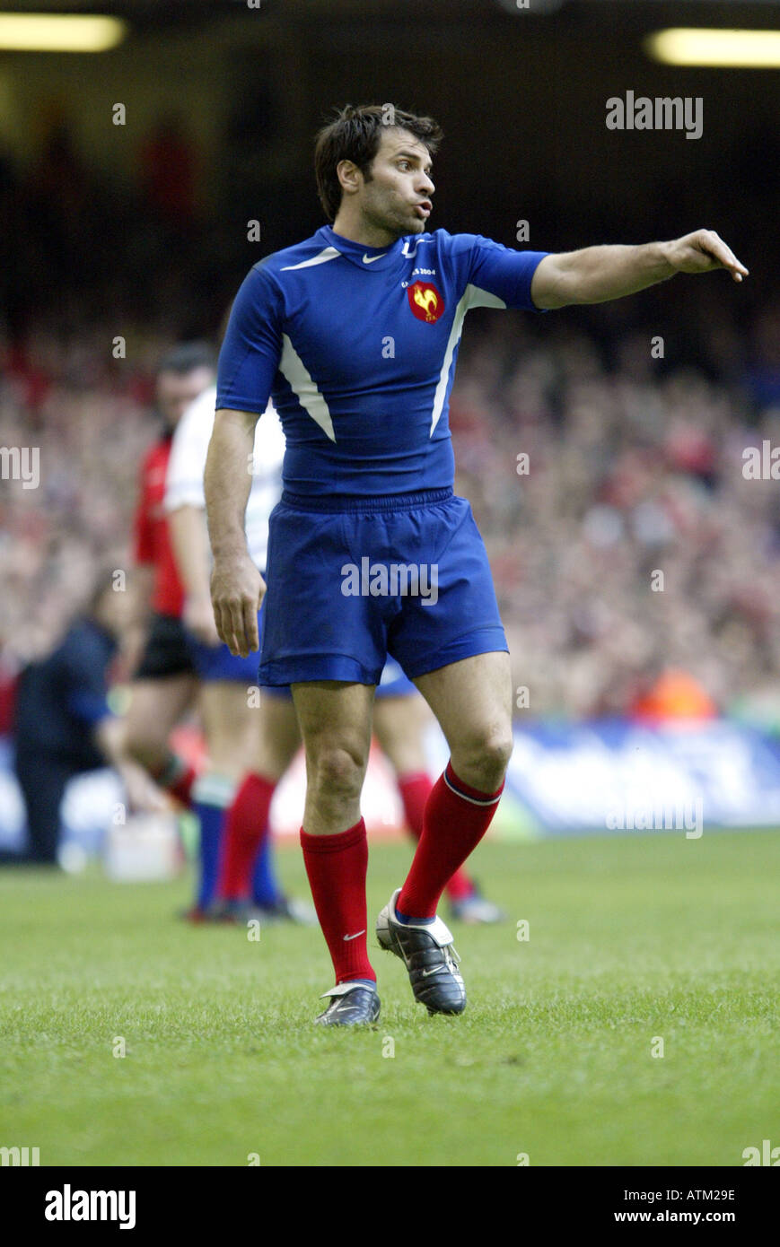 French Christophe Dominici Wales and France Match Rugby Six Nations ...