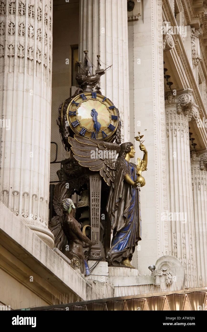 Queen of Time statue and clock outside Selfridges Oxford Street London ...