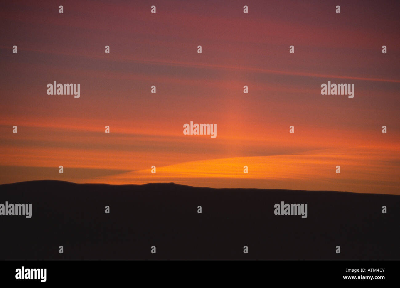 A faint sun pillar Stock Photo - Alamy