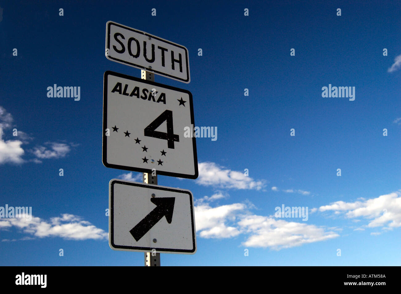 highway sign Alaska Stock Photo - Alamy