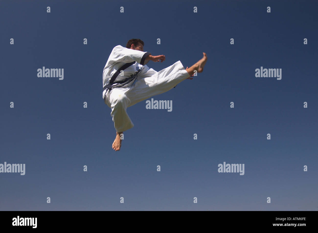 Karate jump kick child hi-res stock photography and images - Alamy