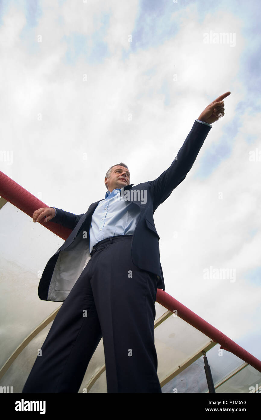Direction pointing sports coach hi-res stock photography and images - Alamy