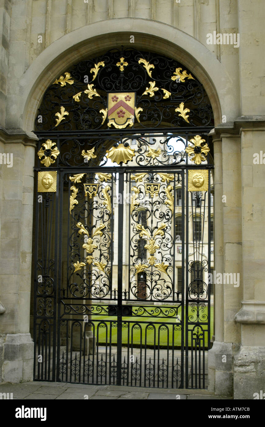 Ornate Wrought Iron Gate All Souls College Oxford University Stock ...