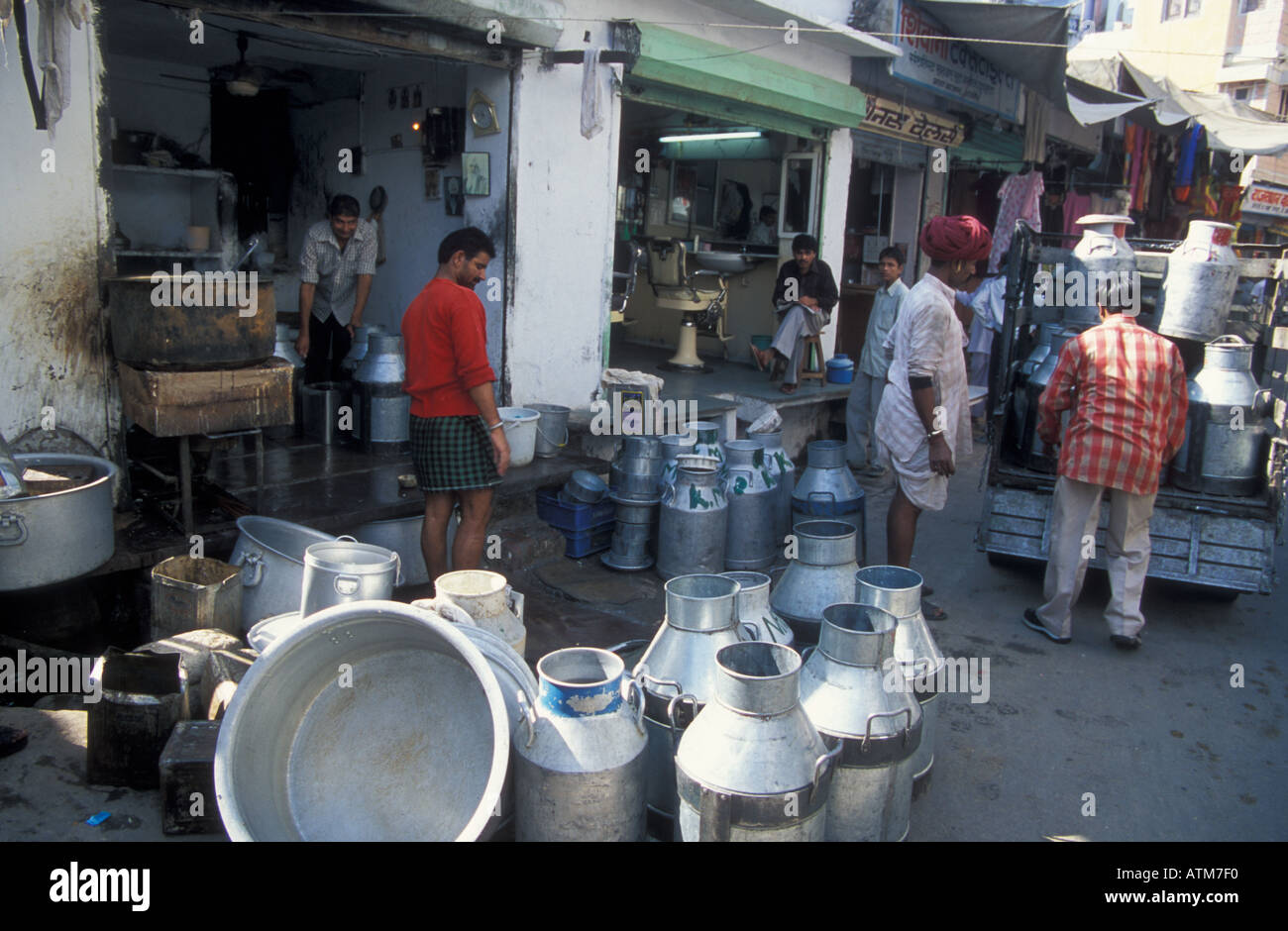 Indian milkman hi-res stock photography and images - Alamy