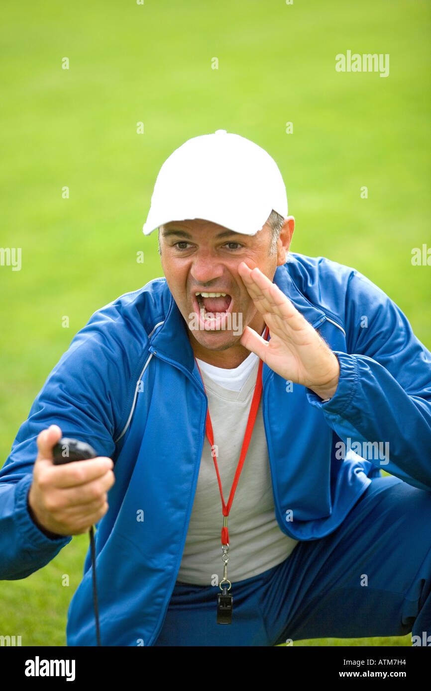 Training coach shout hi-res stock photography and images - Alamy