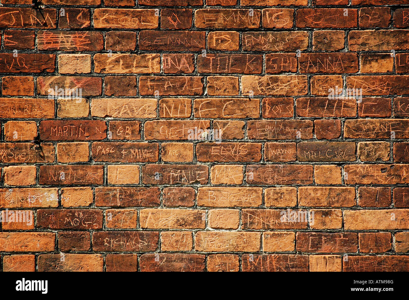 graffiti scratched into a wall Stock Photo - Alamy