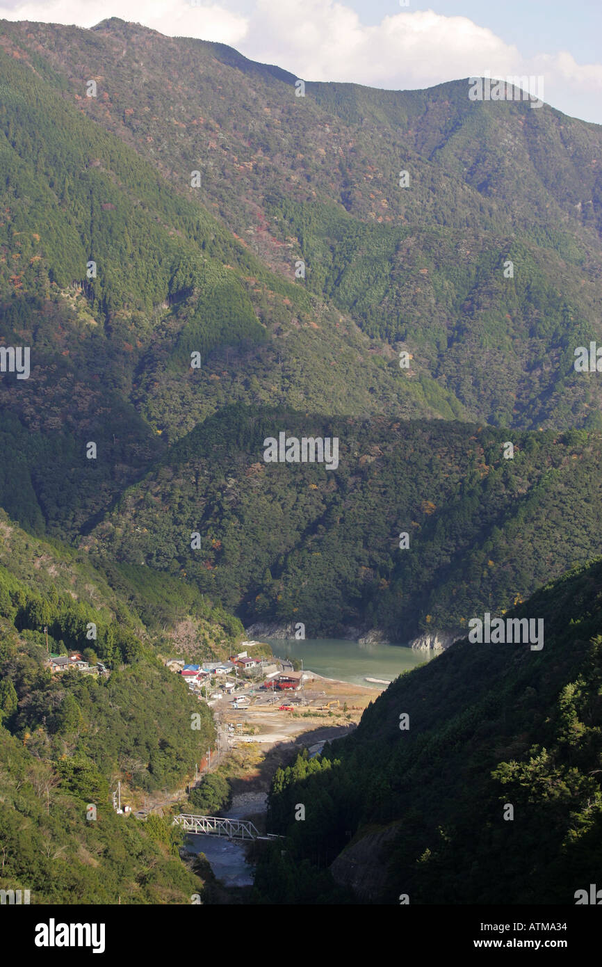 Japanese valley in the Kumano new world heritage park Wakayama Kansai ...