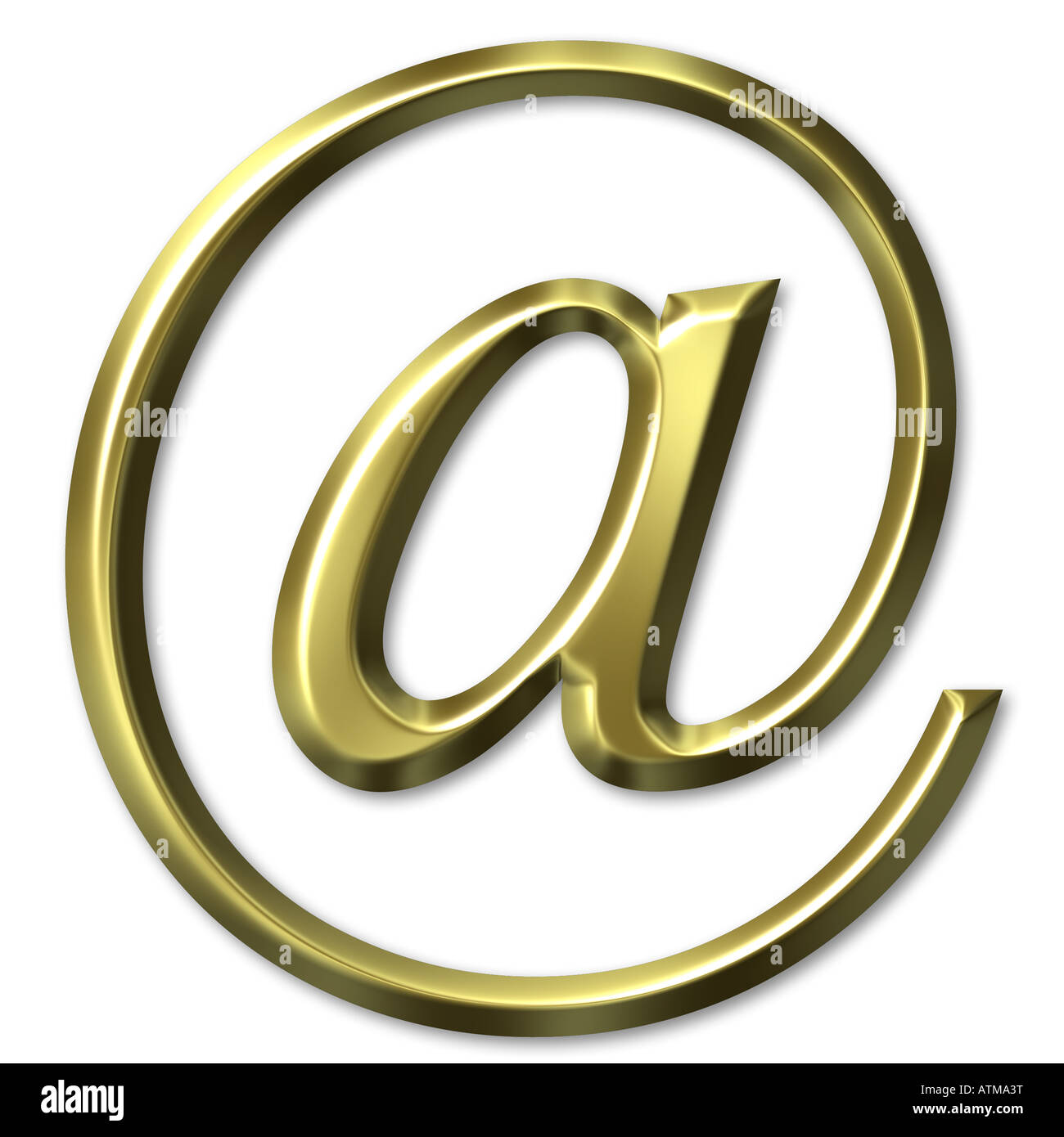 3d golden email symbol Stock Photo - Alamy