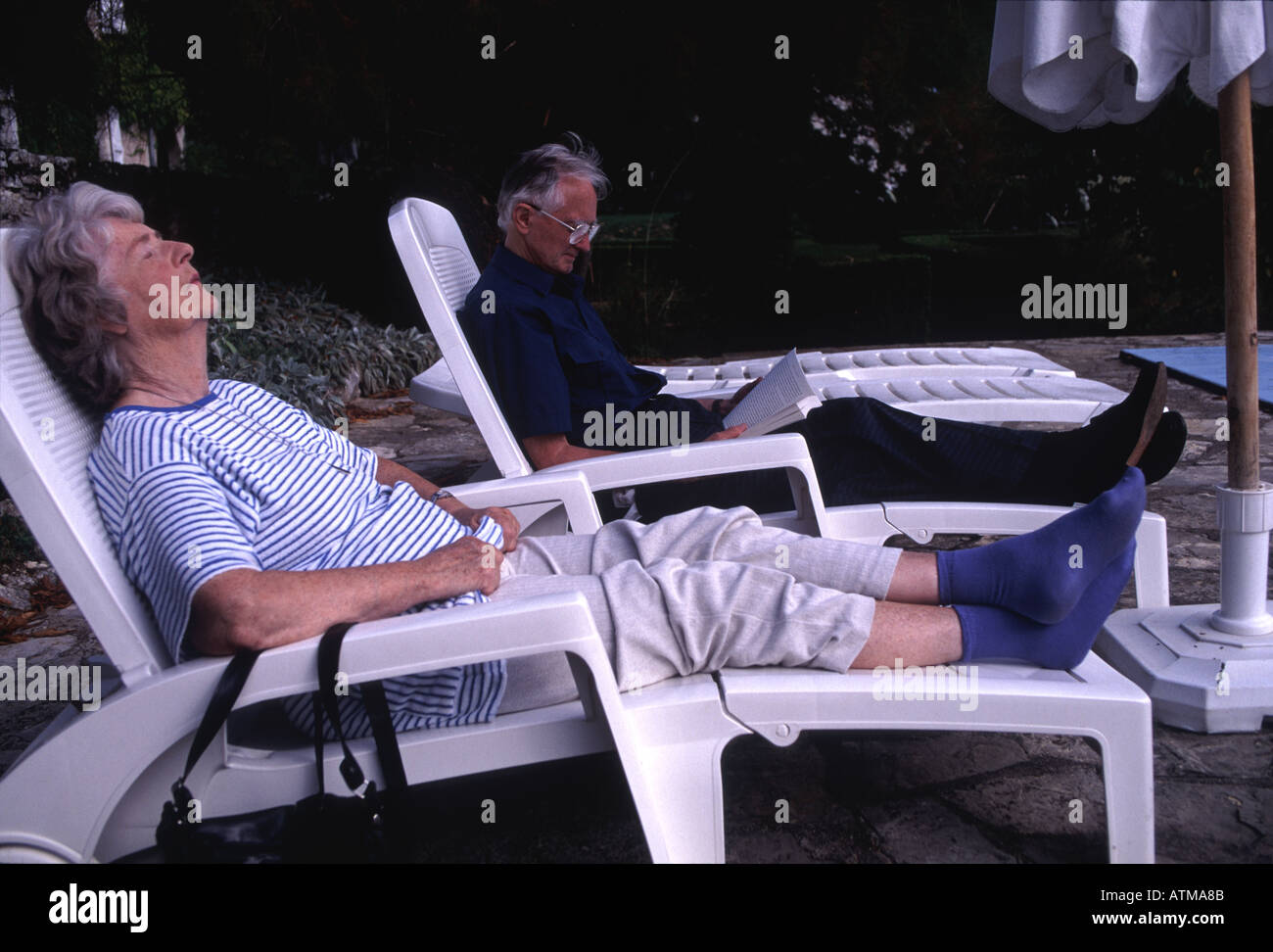 Senior couple napping hi-res stock photography and images - Alamy