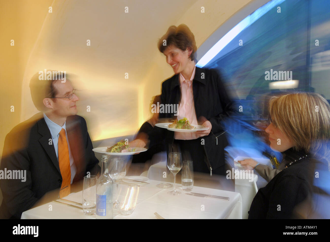 Serving guests in a gourmet restaurant Stock Photo - Alamy