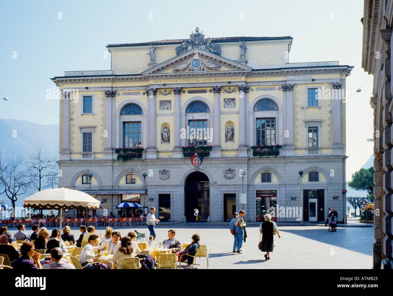 Lugano Canton Ticino Switzerland Piazza della Riforma Stock Photo - Alamy