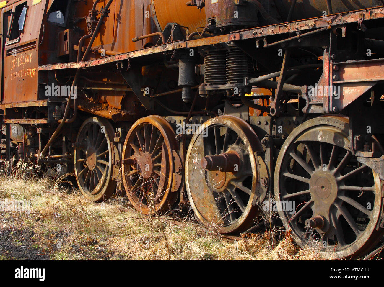 Abandoned old steam engine locomotive Stock Photo - Alamy