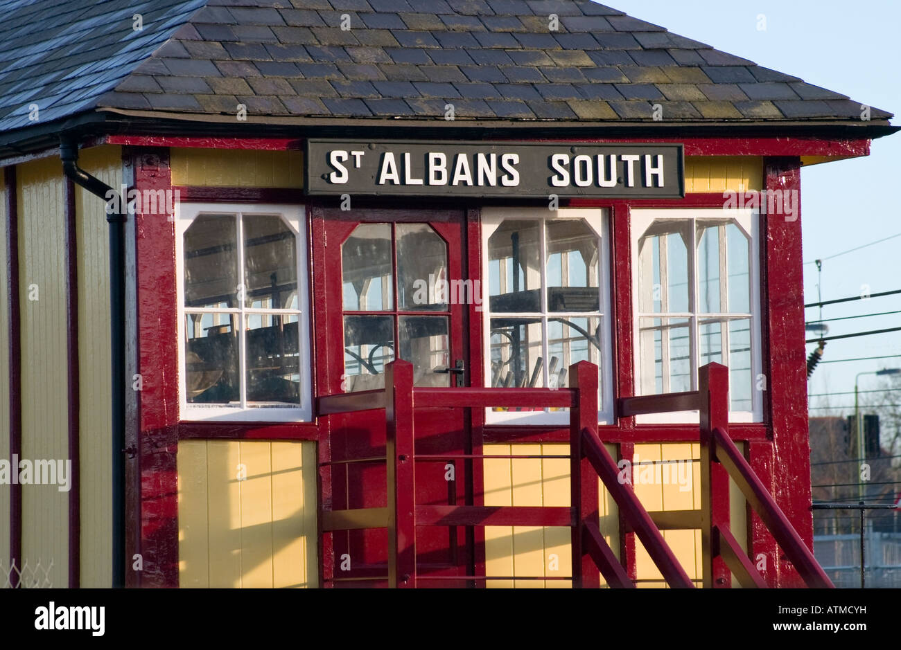 Saint Albans Signal Box, Hertfordshire Stock Photo - Alamy