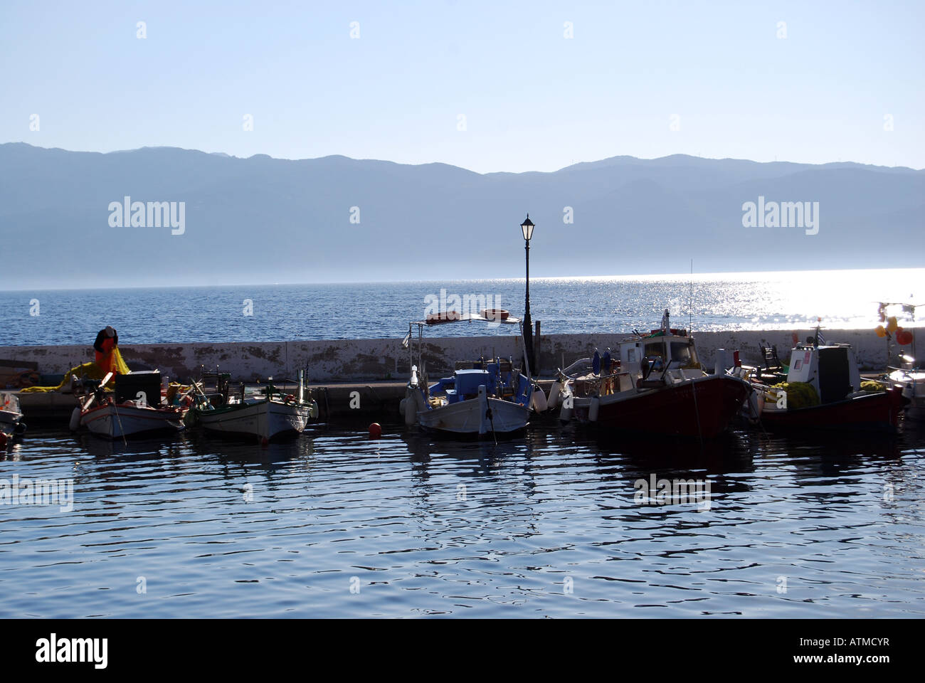 Fishing boats at Polis Beach, Ithaca, Greece Stock Photo - Alamy