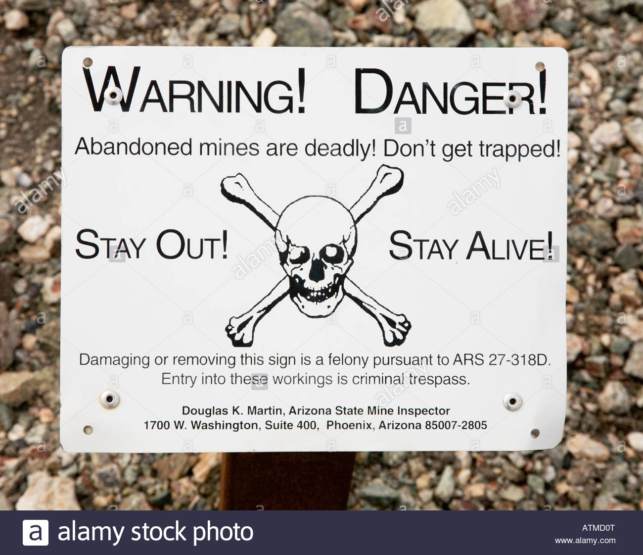 Warning Sign Abandoned Mines Stock Photos & Warning Sign Abandoned ...