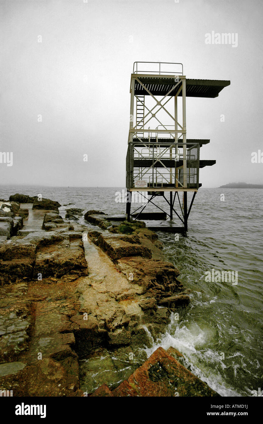 diving platform, plymouth Stock Photo - Alamy