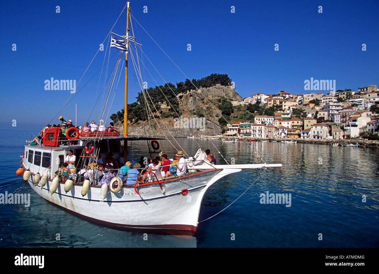 north western greece epirus parga a view of the town Stock Photo - Alamy