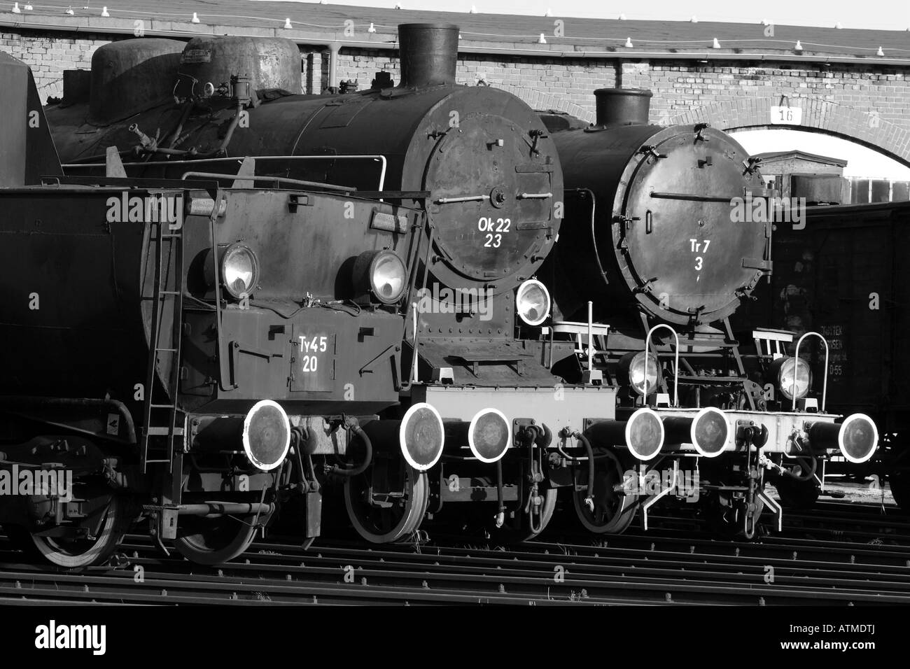 Steam engines locomotives Stock Photo - Alamy