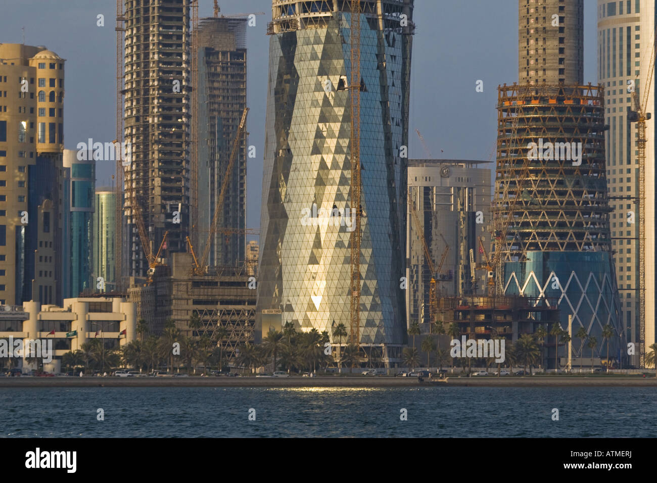 New construction building Doha Qatar skyline Stock Photo - Alamy
