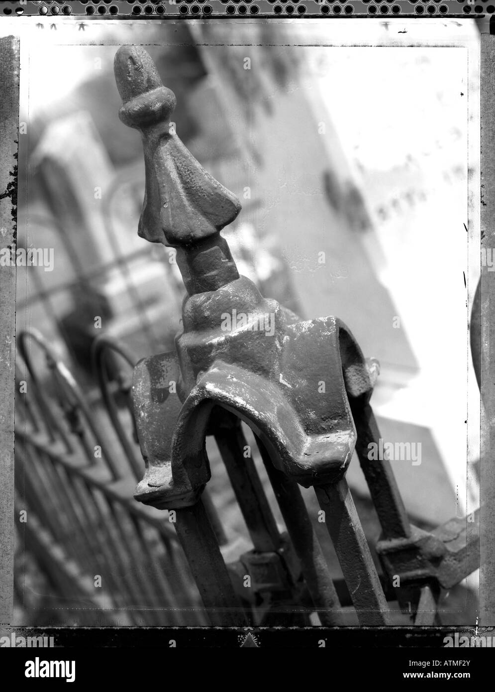 Wrought iron detail in a graveyard in north Texas Stock Photo - Alamy