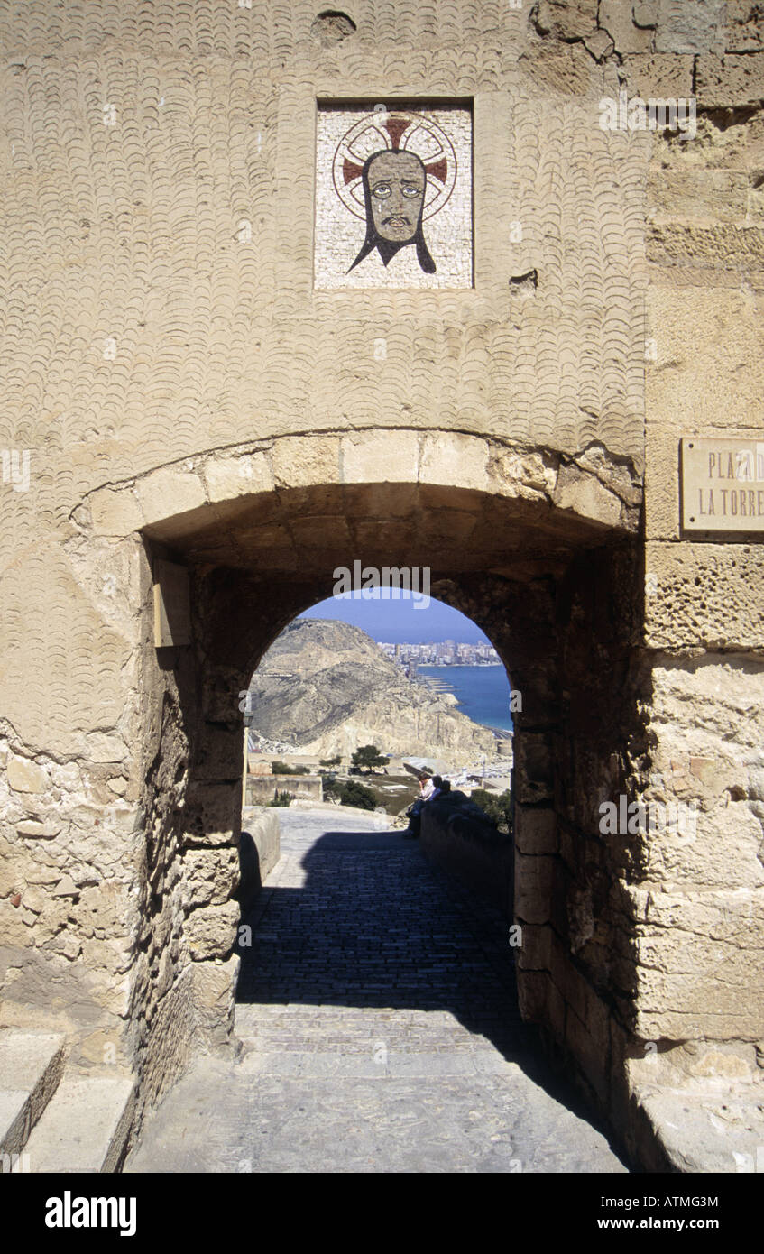 Archway with image of Jesus Christ, Plaza de la Torre, Castillo de ...