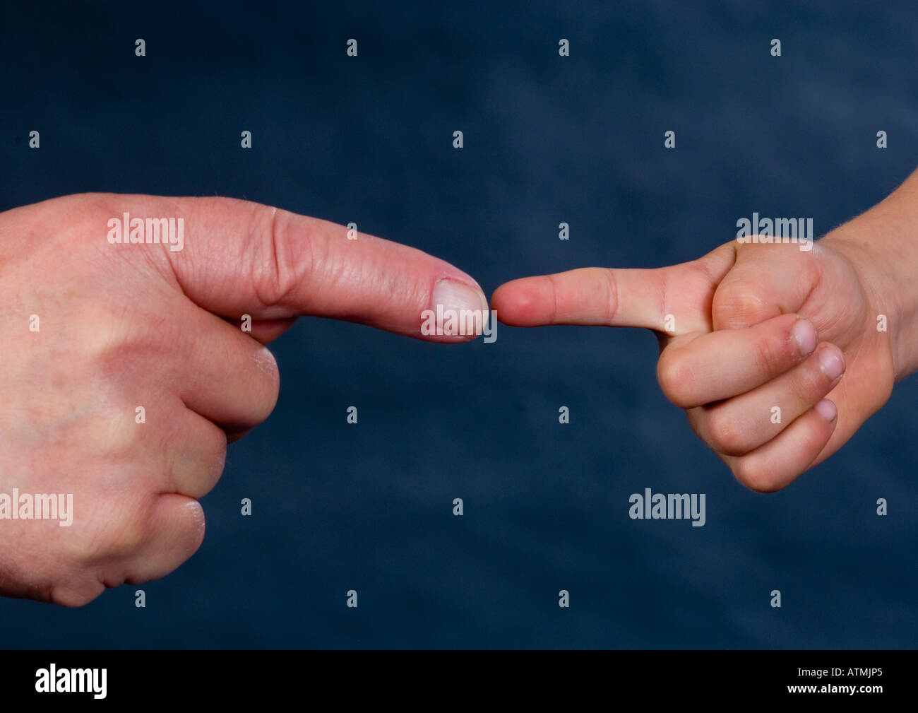 Two index fingers touching hi-res stock photography and images - Alamy
