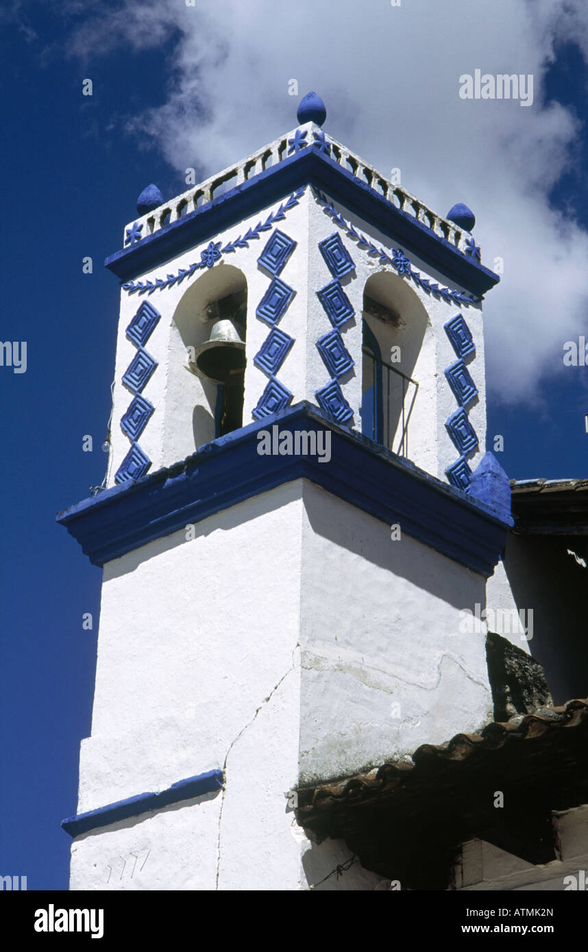 Church tower Roof Blue and white glazed tiles Stock Photo - Alamy