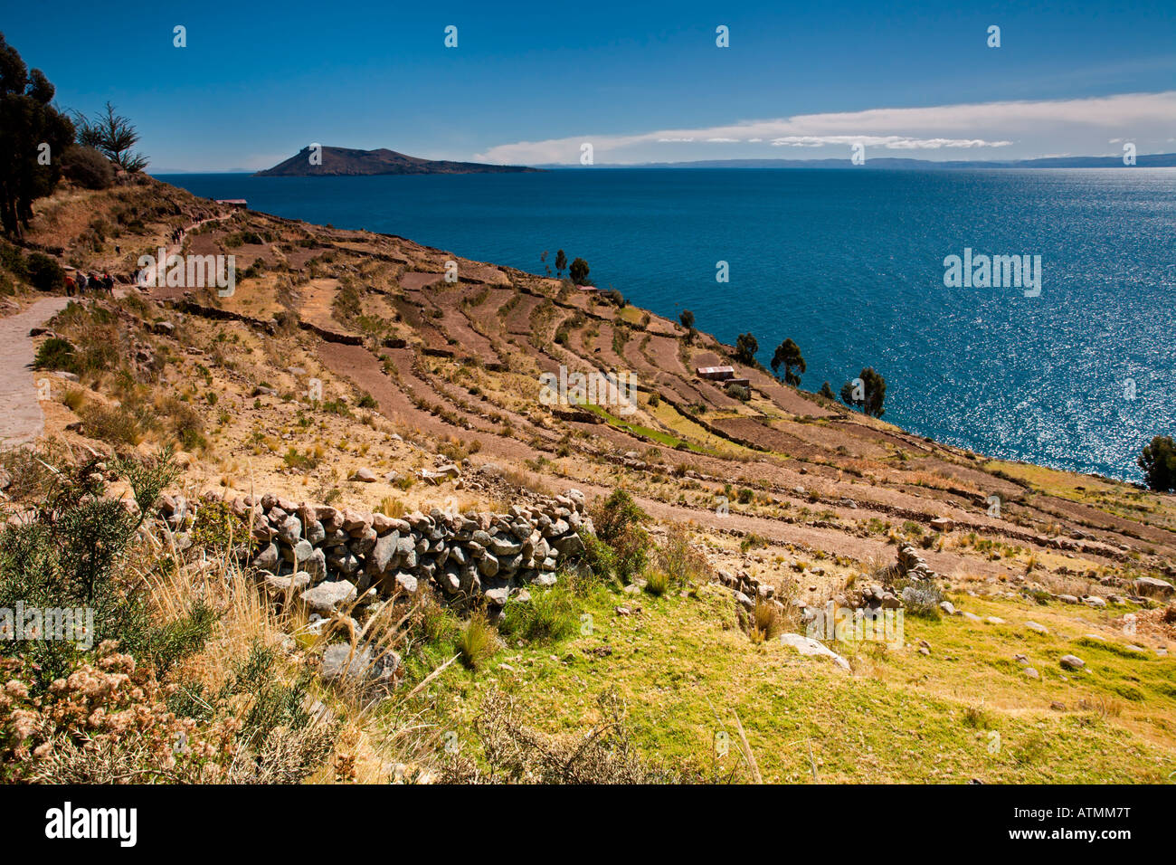 Lake Titicaca: Isla Taquile: Terraces Stock Photo - Alamy