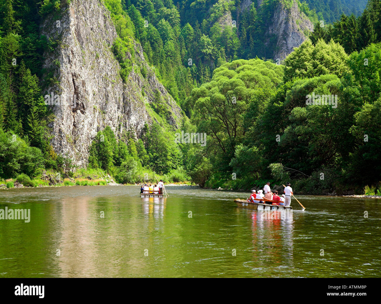 Rafting on Dunajec River in Pieniny National Park Poland Stock Photo ...