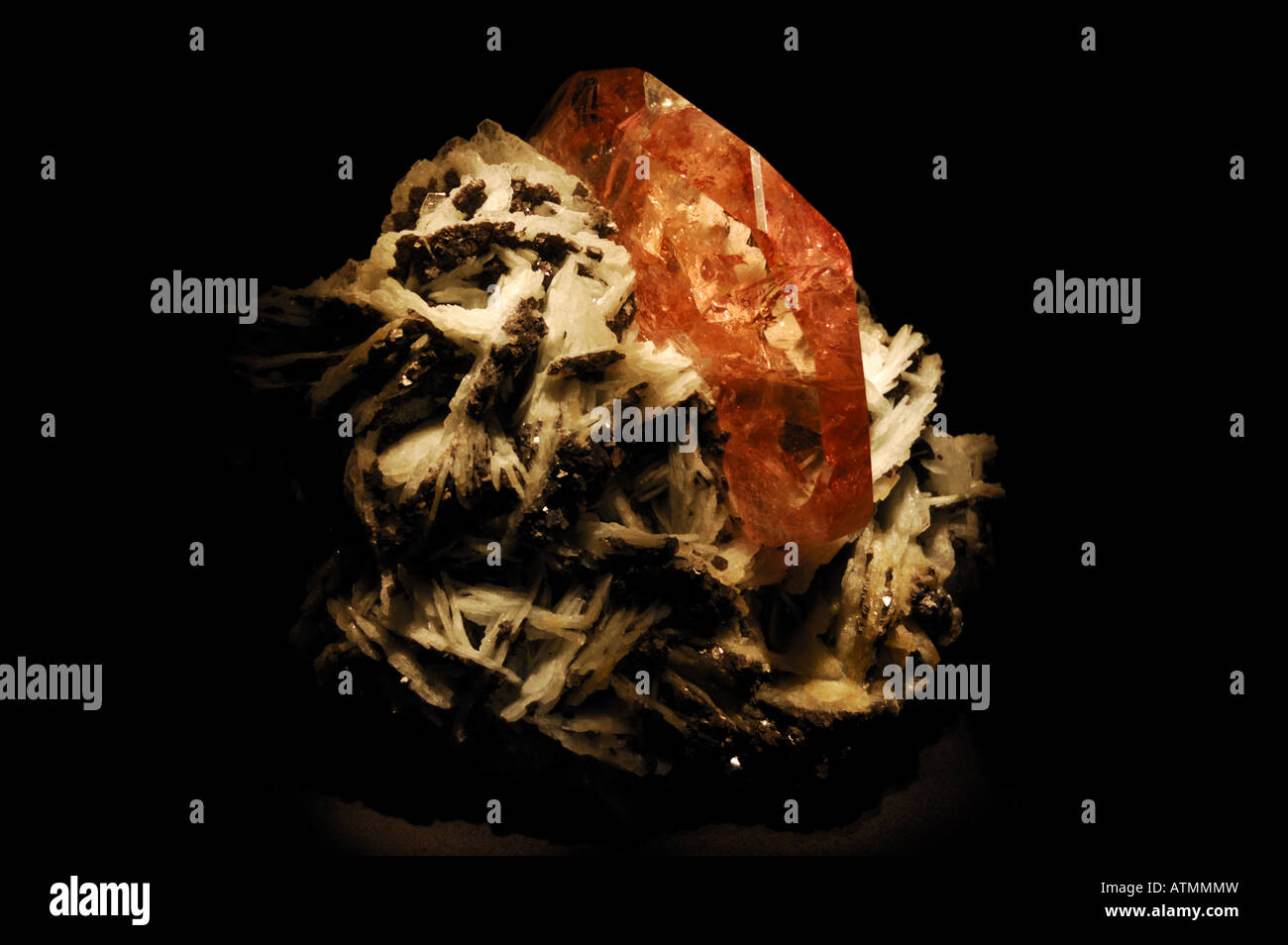 Beryl crystal in albite Stock Photo - Alamy