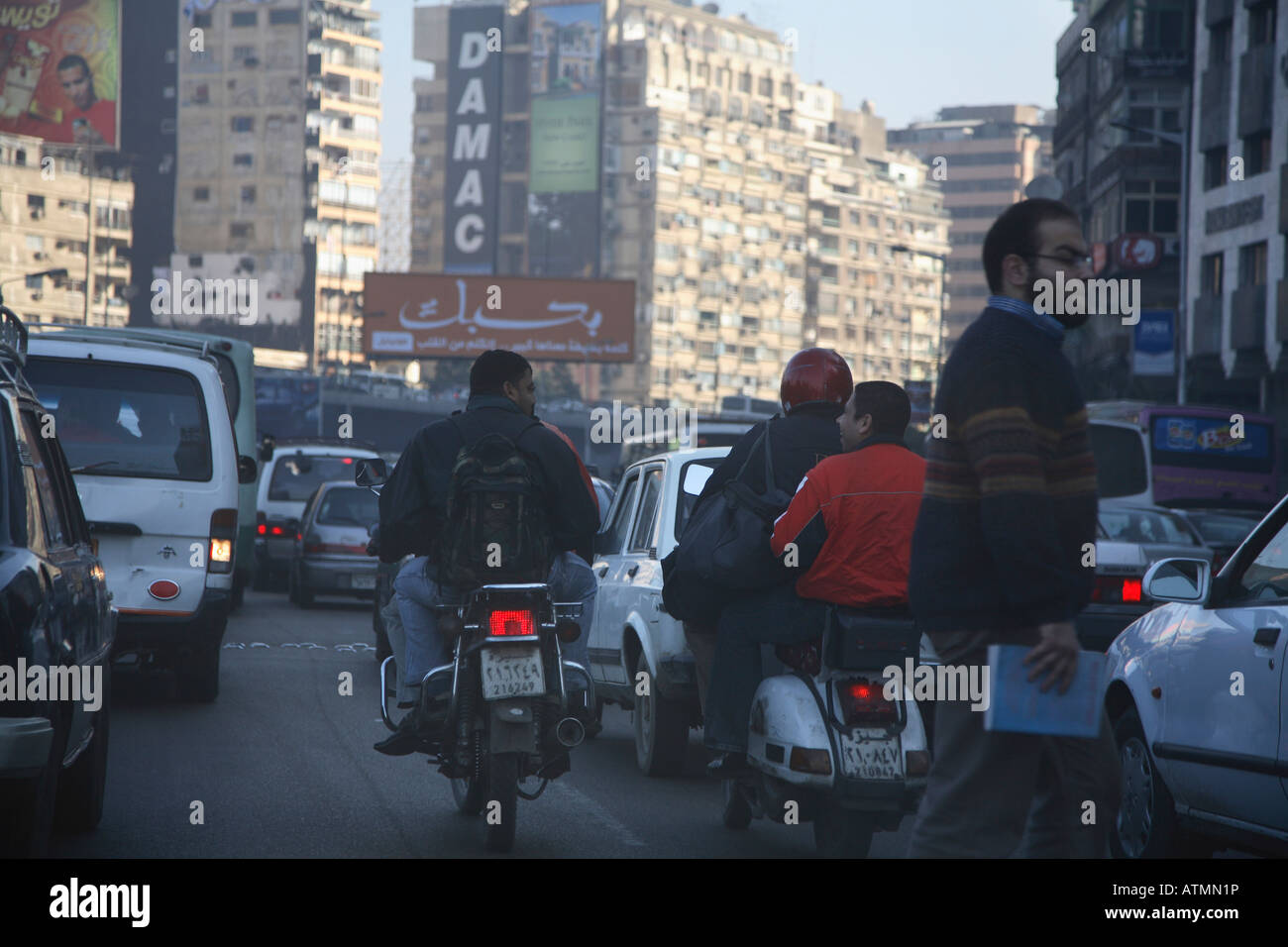 Morning traffic in Cairo, Egypt Stock Photo - Alamy