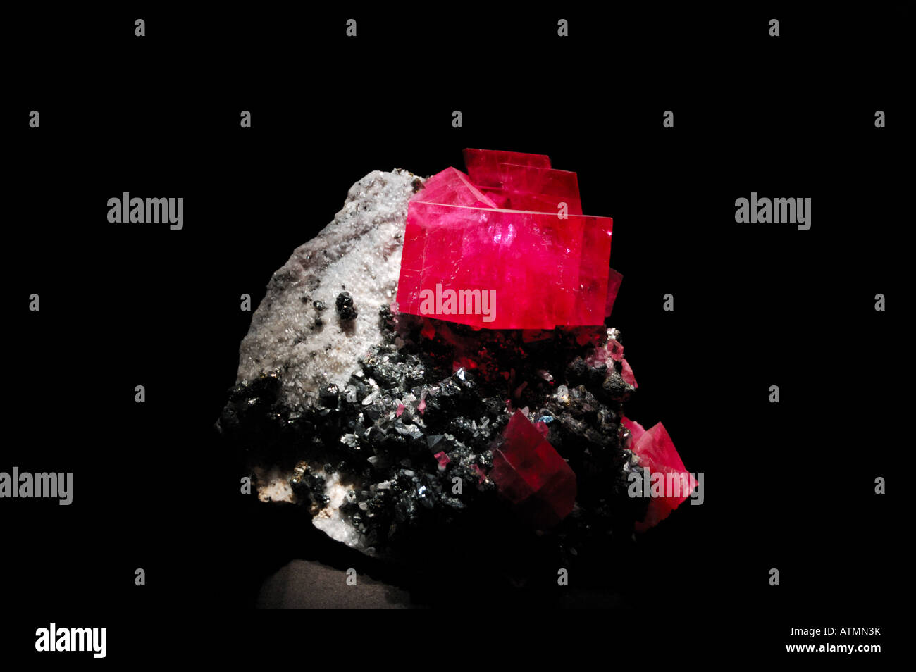 Crystals of red Rhodochrosite Stock Photo - Alamy