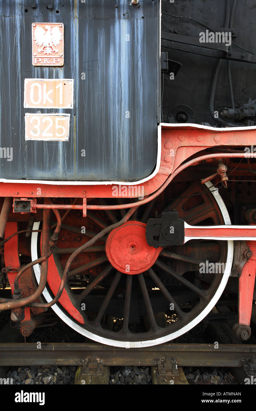Steam engine's wheel Stock Photo - Alamy