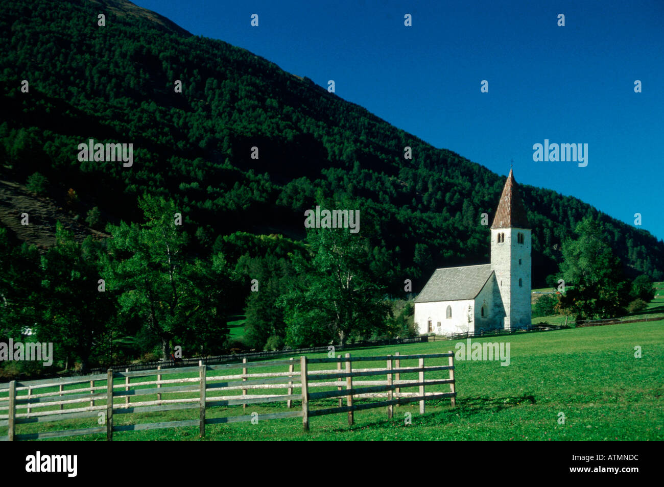 Village Church / Burgeis Stock Photo - Alamy