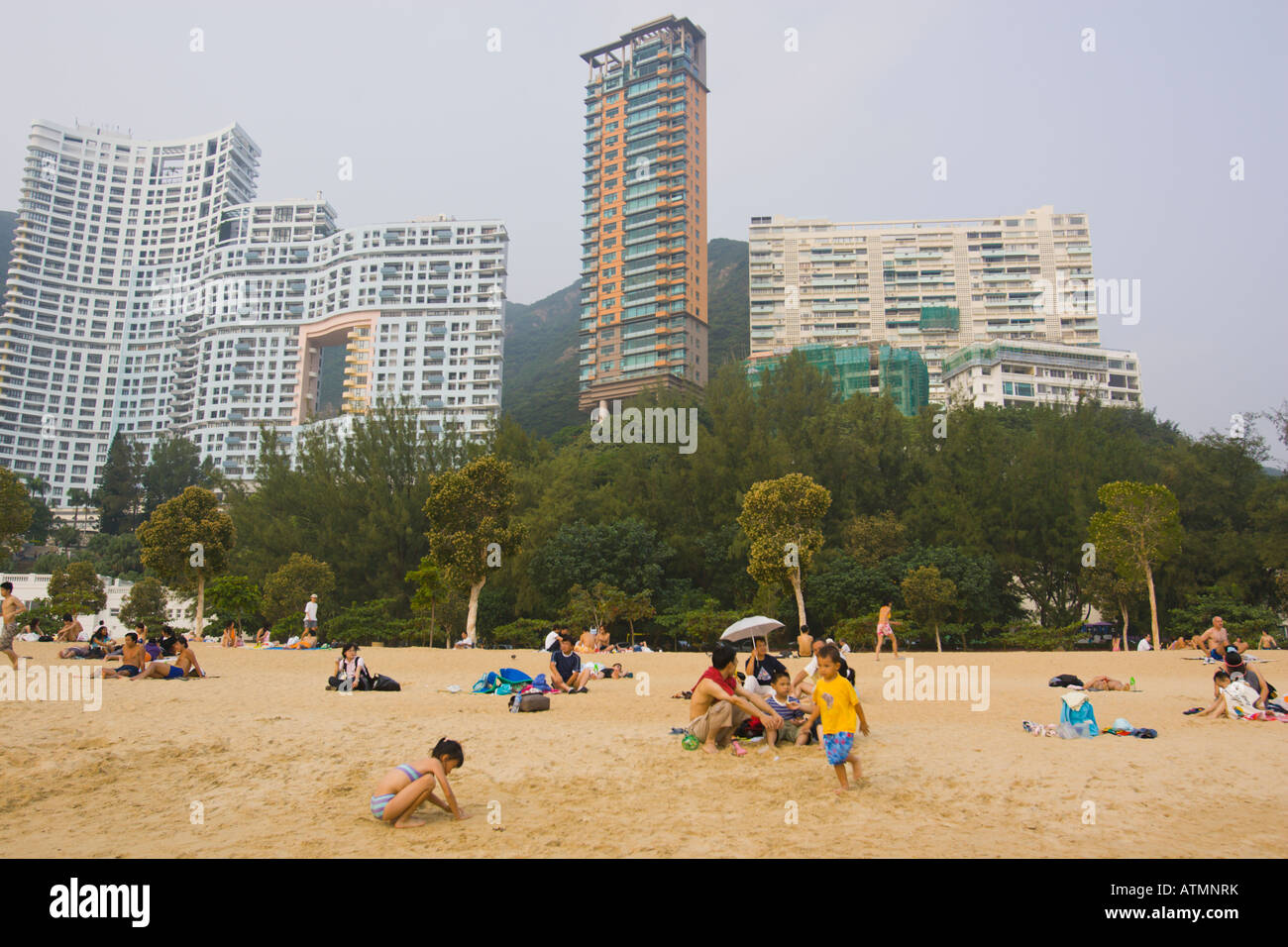 HONG KONG CHINA People on beach at Repulse Bay, on Hong Kong Island Stock Photo - Alamy