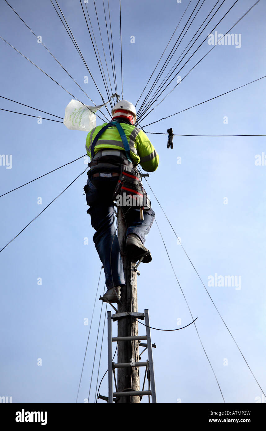 Installing a telephone line hi-res stock photography and images - Alamy