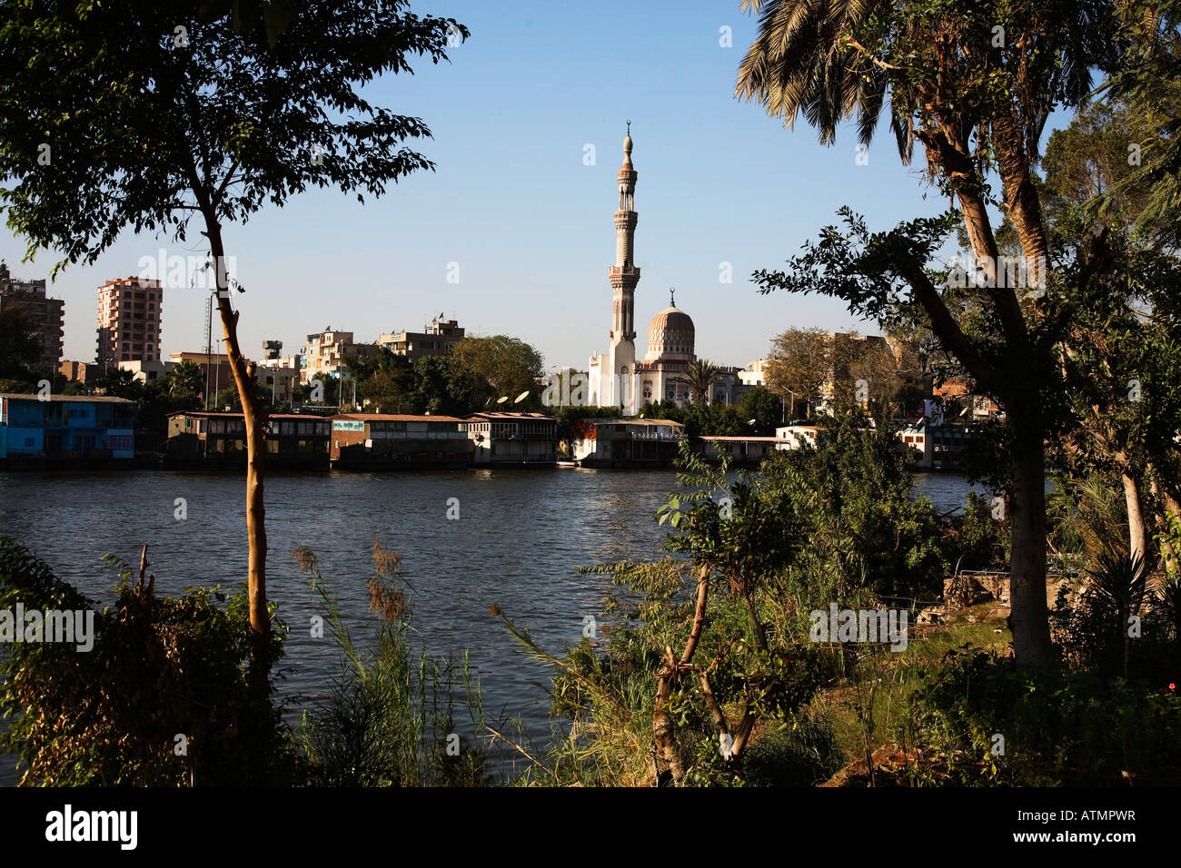The view across the Nile in Cairo, Egypt Stock Photo - Alamy