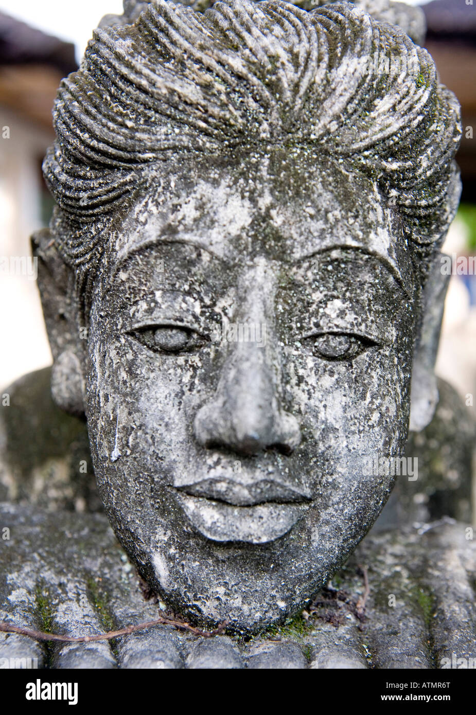 Carved stone Head Ubud Bali Indonesia Stock Photo - Alamy