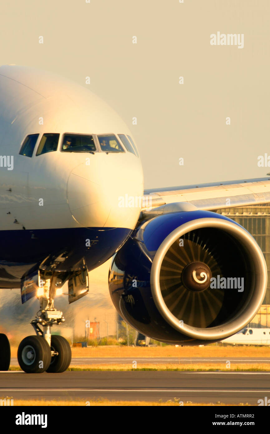 Close-up of commercial airplane Stock Photo - Alamy