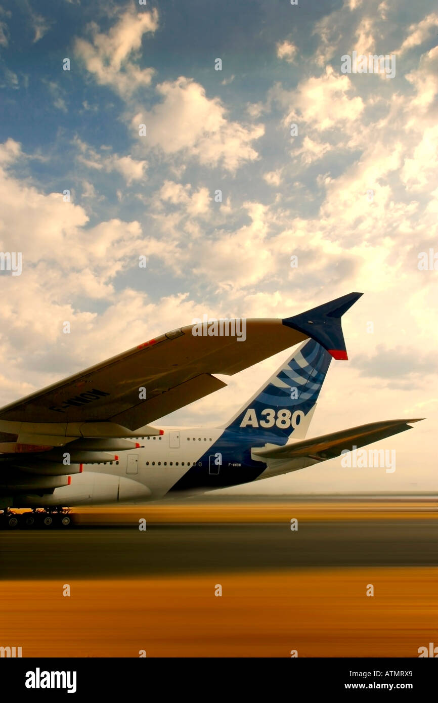 Close-up of rear part of Airbus A380 Stock Photo - Alamy