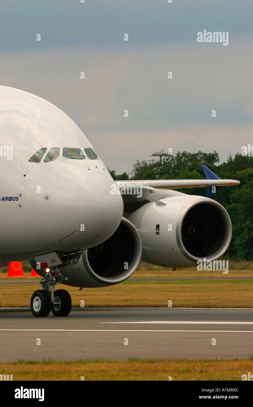 Close-up of Airbus A380 the largest passenger airplane Stock Photo - Alamy