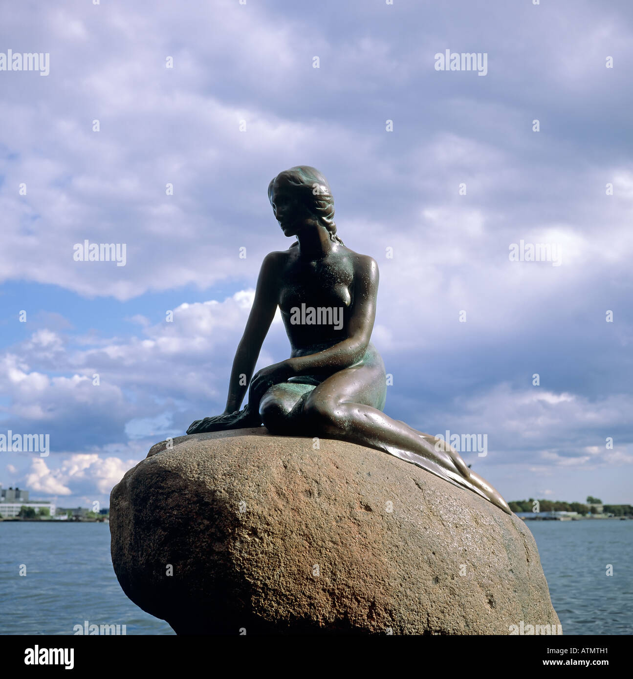 The little Mermaid, bronze statue by Edvard Eriksen 1913, Copenhagen ...