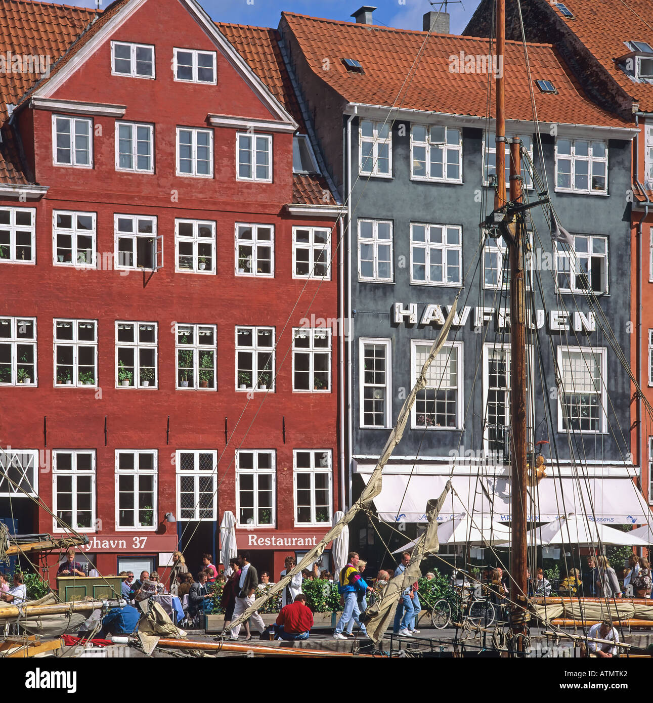 Havfruen quayside cafe terrace hi-res stock photography and images - Alamy