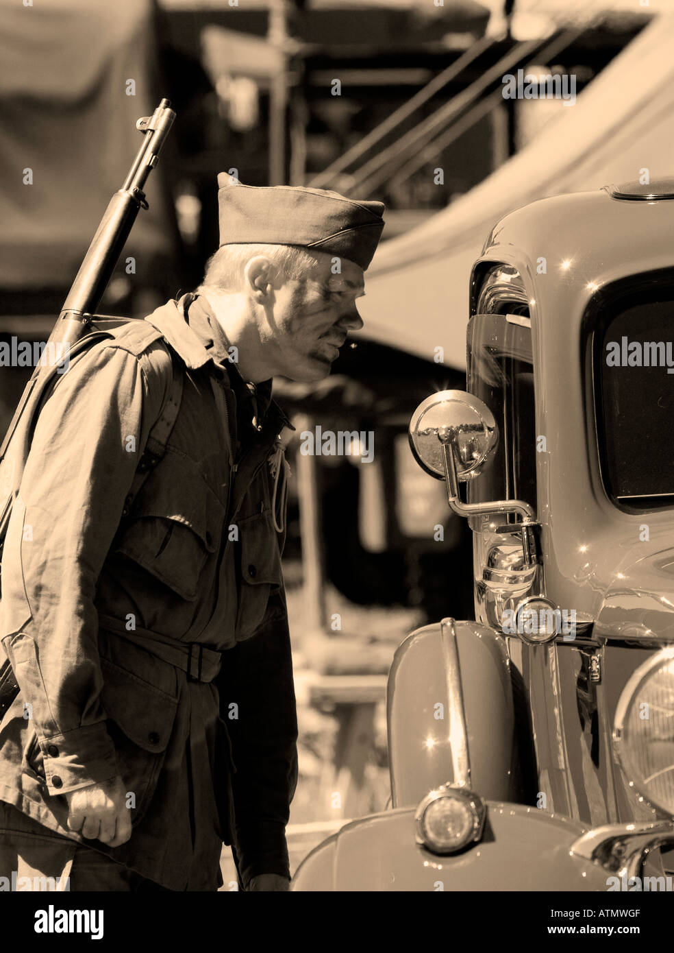 Soldier Asking for Lift Stock Photo - Alamy