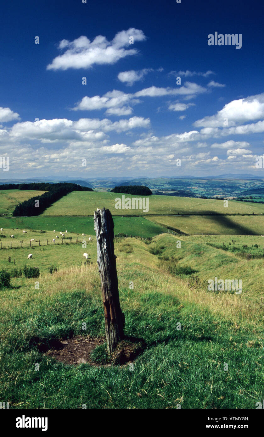 Cross Dyke on the Kerry Ridgeway Walk, near Newtown, Wales Stock Photo ...