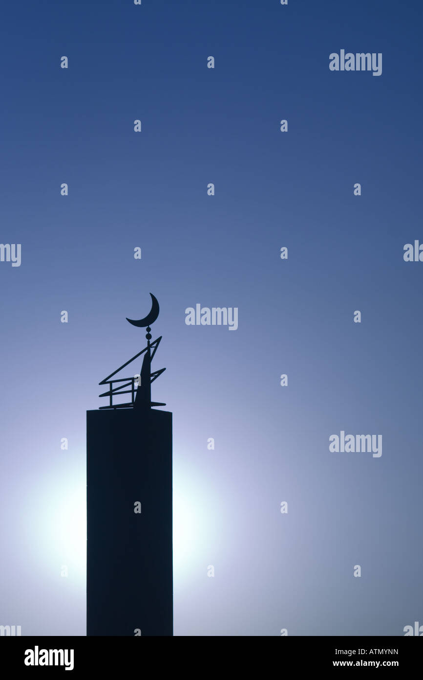 Modern Mosque tower minaret Doha Qatar Middle East Stock Photo - Alamy