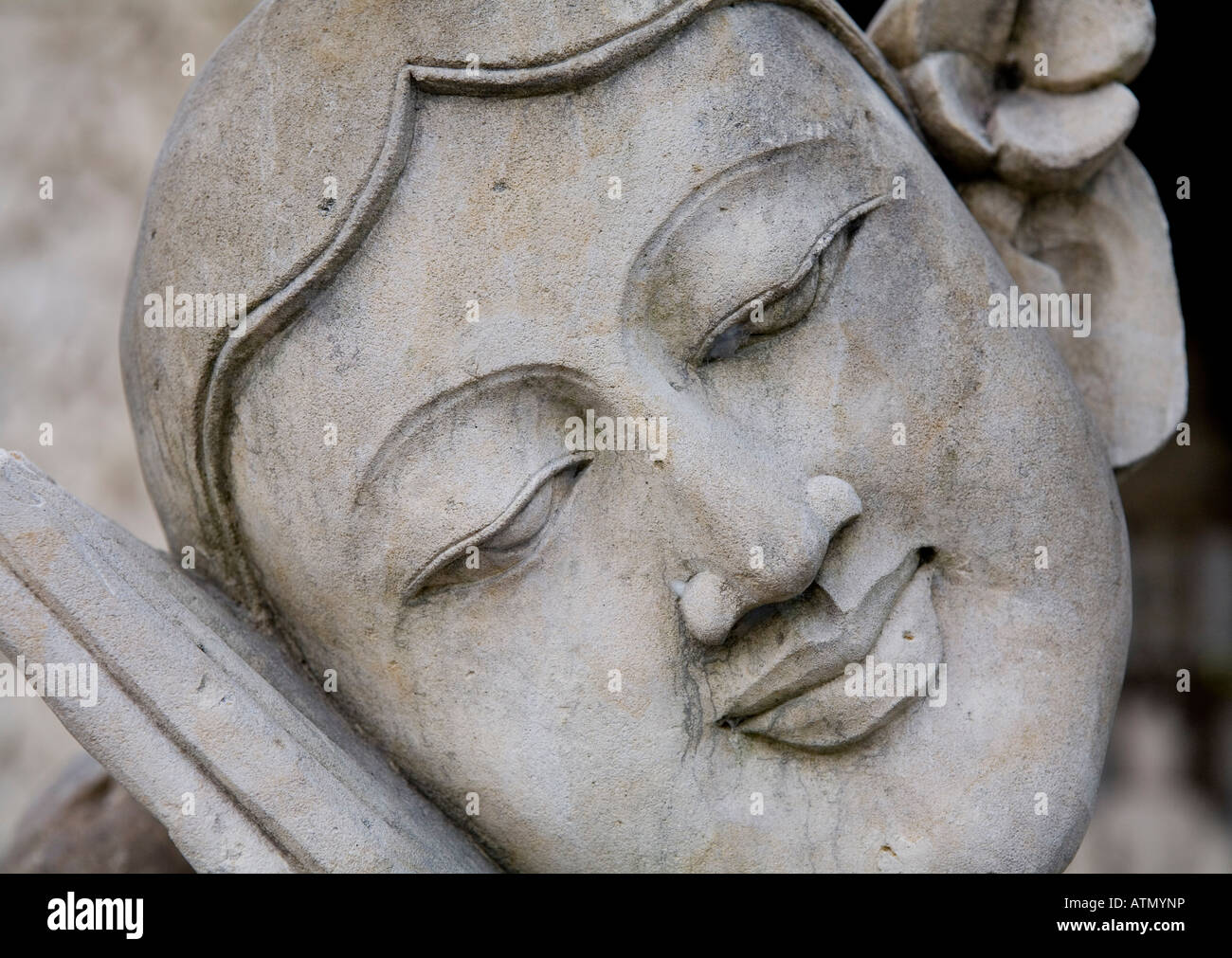Resting Stone Female Buddha Ubud Bali Indonesia Stock Photo - Alamy