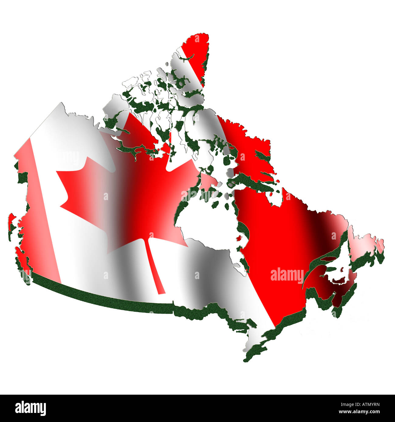 Canada map canadian flag hi-res stock photography and images - Alamy
